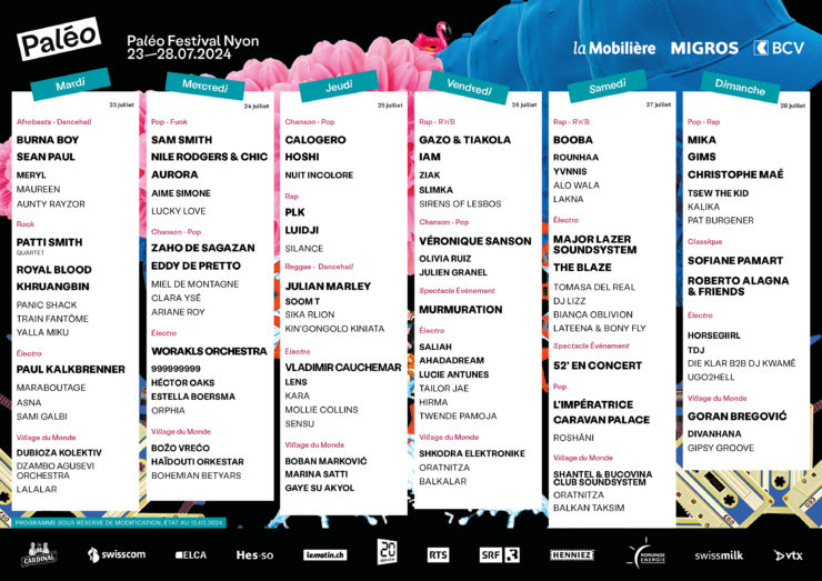 Paléo 2024 : découvrez le programme 🔥 - Socialize Magazine